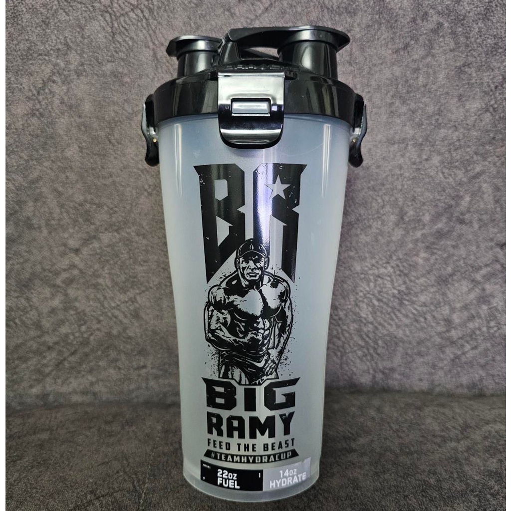 Protein shaker Dual Compartment Hydra cup Big Ramy Series gym ...