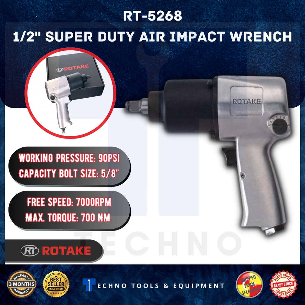 Rotake RT-5268 1/2" Super Duty Air Impact Wrench | Shopee Malaysia