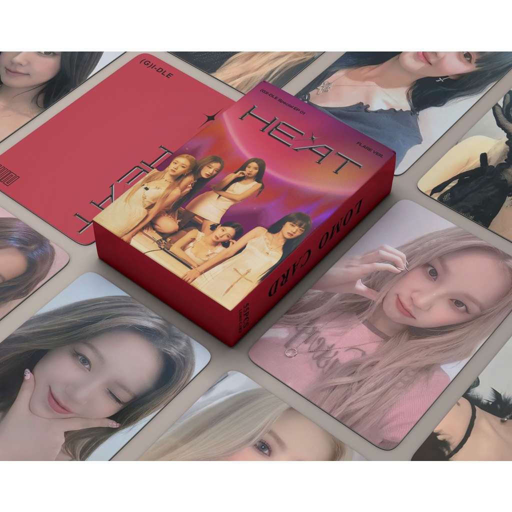 (G)I-DLE Album HEAT Photocard G I-DLE I FEEL Butterfly Ver & QUEEN VER ...