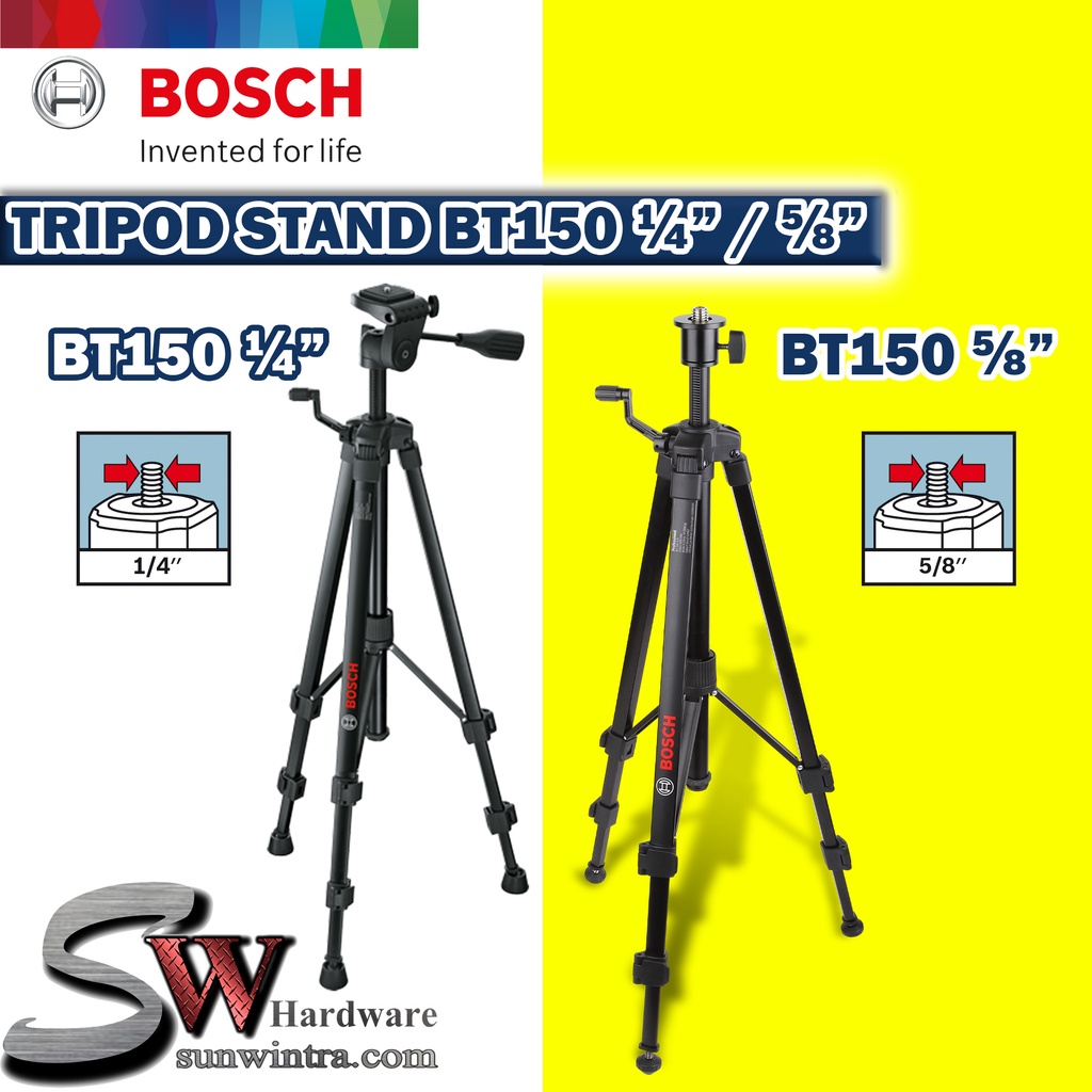 Bosch BUILDING TRIPOD BT150 1/4" / 5/8" BT 150 | Shopee Malaysia