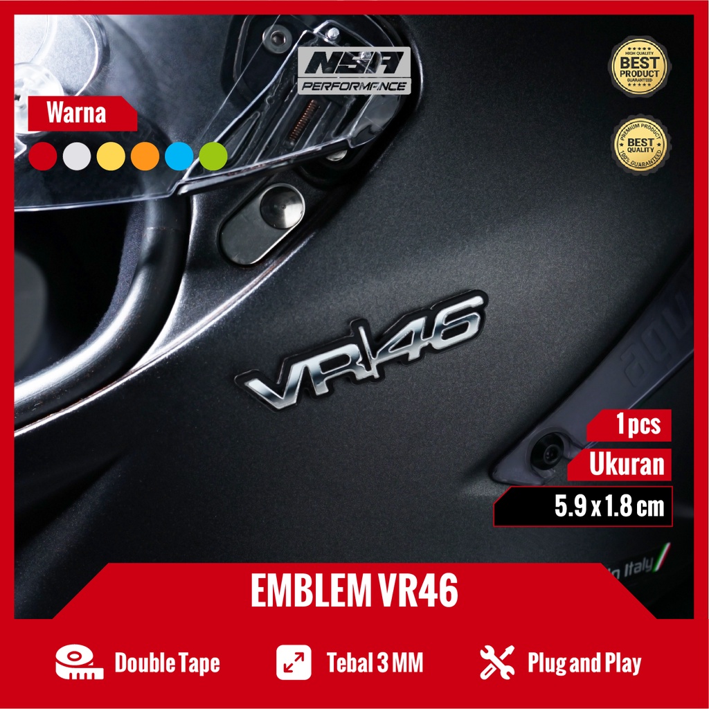 Nsa MOTORCYCLE HELMET EMBLEM embossed EXCLUSIVE HELMET STICKER | Shopee ...