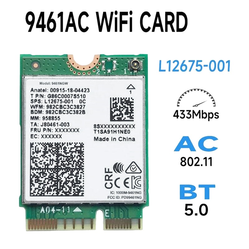 Wireless Adapter Green WiFi Card PCB WiFi Card for Intel 9461NGW WiFi ...