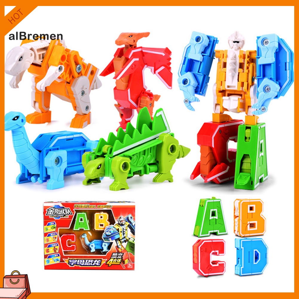 (New) A-G English Letter Transformation Alphabet Dinosaur Robot Child ...