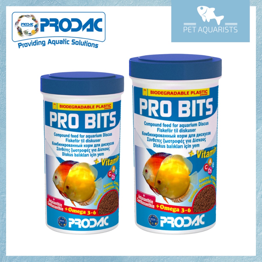 PRODAC Pro Bits Discus Fish Food (250ML 100G / 1200ML 500G) | Shopee ...