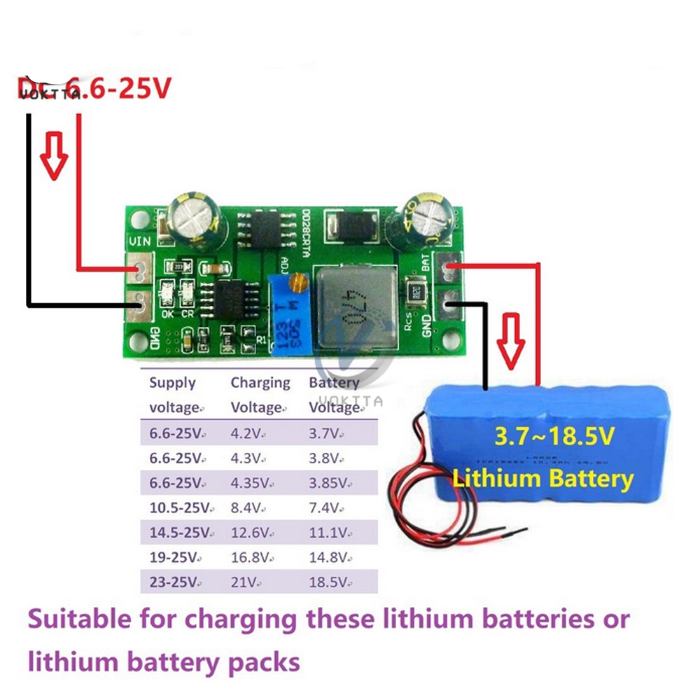 DD28CRTA 1A 3.7-18.5V Charging Board For Lithium Batteries Or Lithium ...