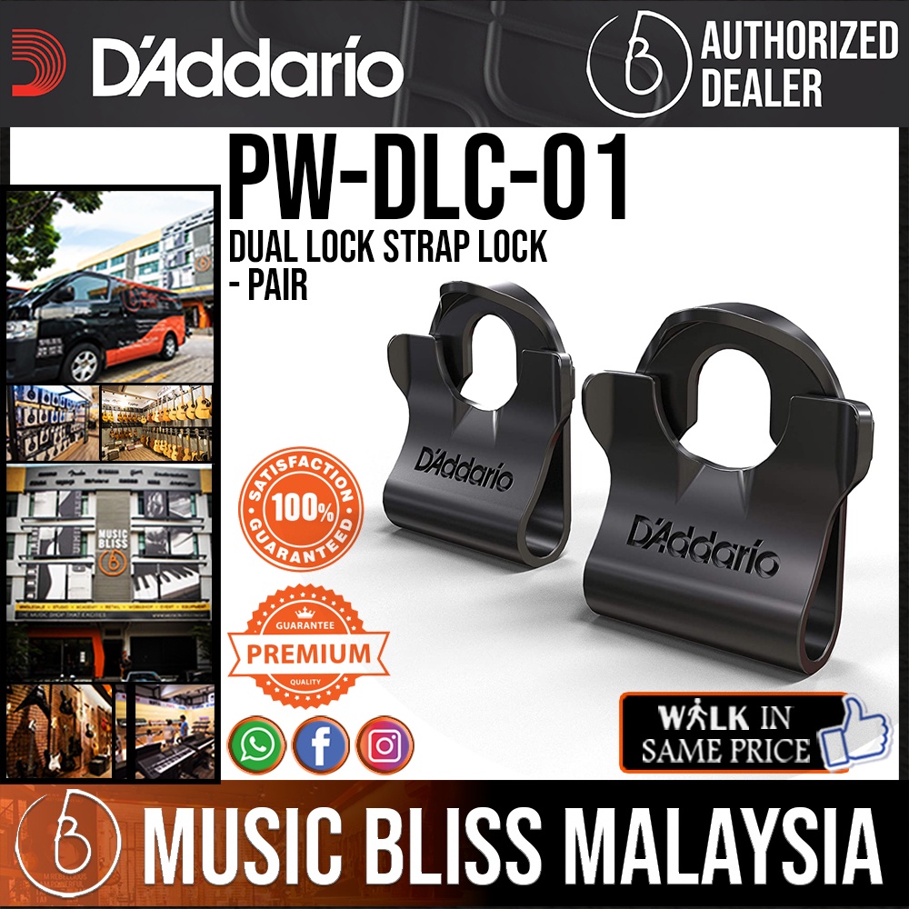 D'Addario PW-DLC-01 Dual Lock Strap Lock - Pair (PWDLC01) | Shopee Malaysia