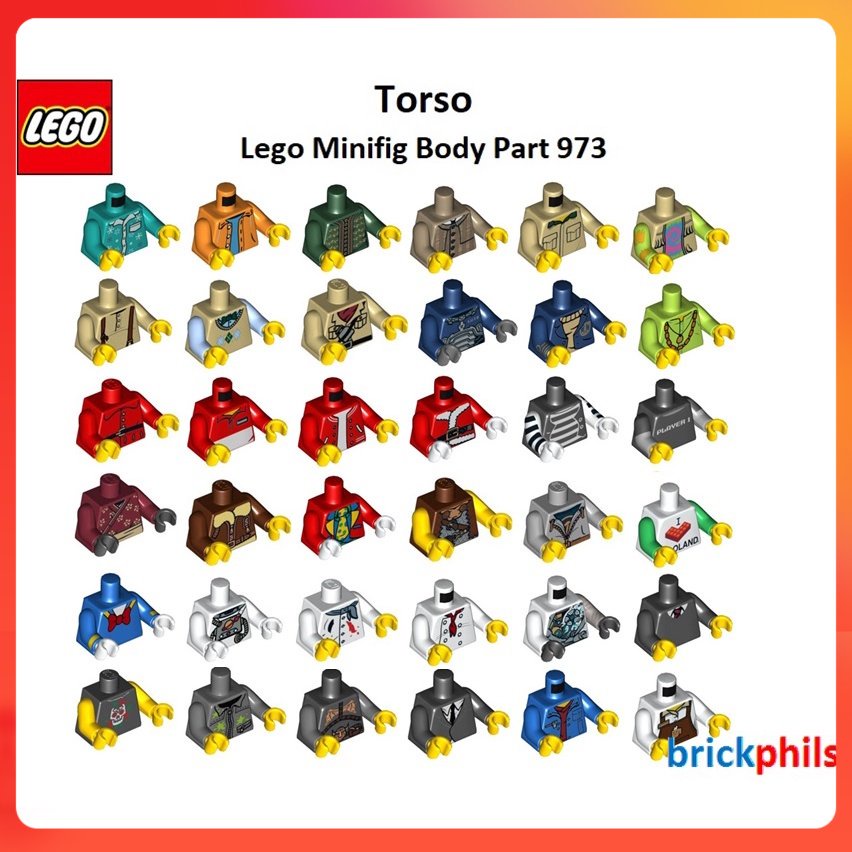 Lego Minifig Body Part 973 - Torso | Shopee Malaysia