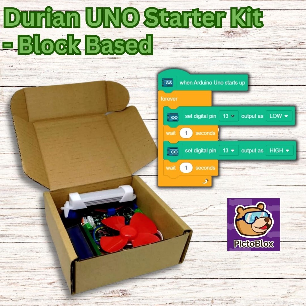 Arduino Stem Rbt Project Durian Uno Starter Kit Block Based Arduino Untuk Sekolah Rbt Stem