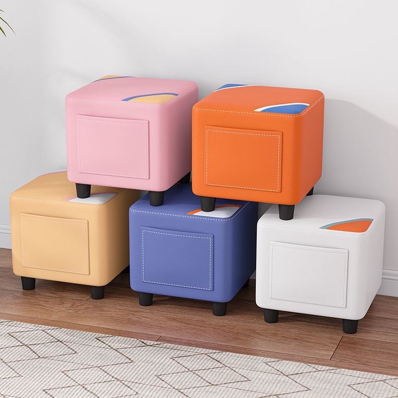 Solid Wood Stool Household Shoe Stool Technology Cloth Low Stool ...