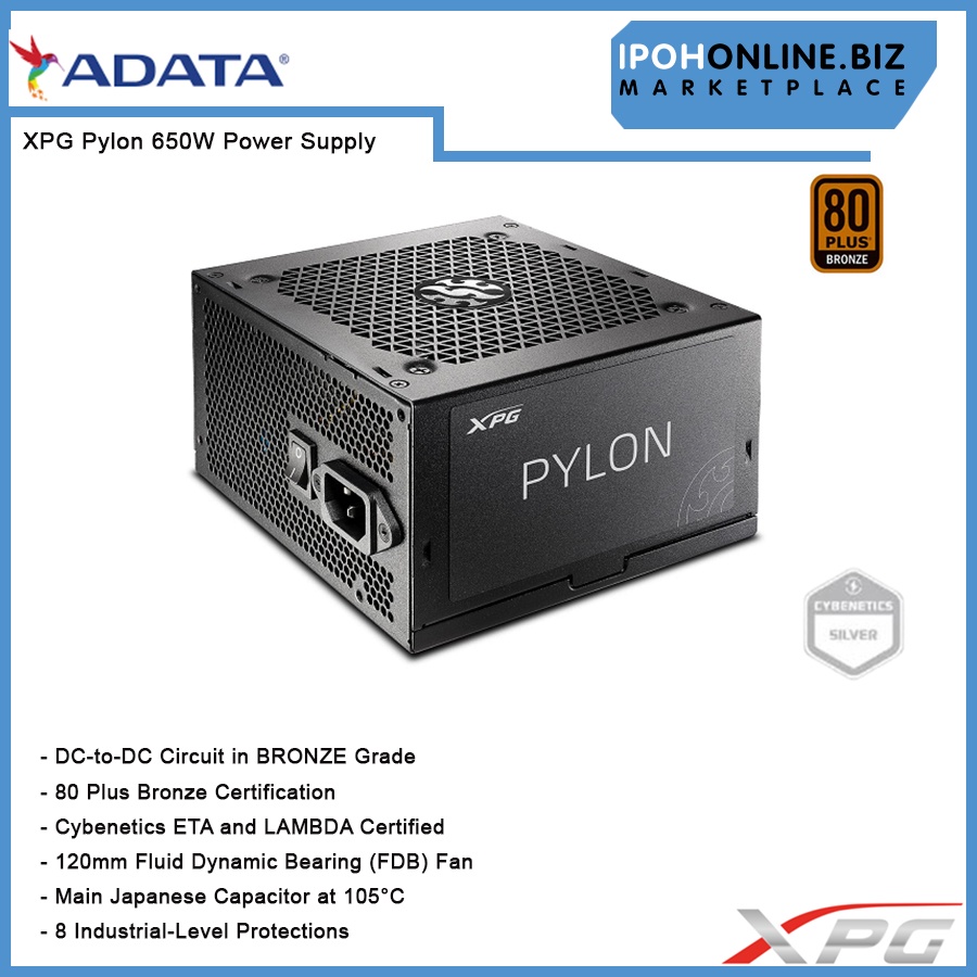 ADATA XPG Pylon 650W Bronze PSU Gaming Power Supply | Shopee Malaysia