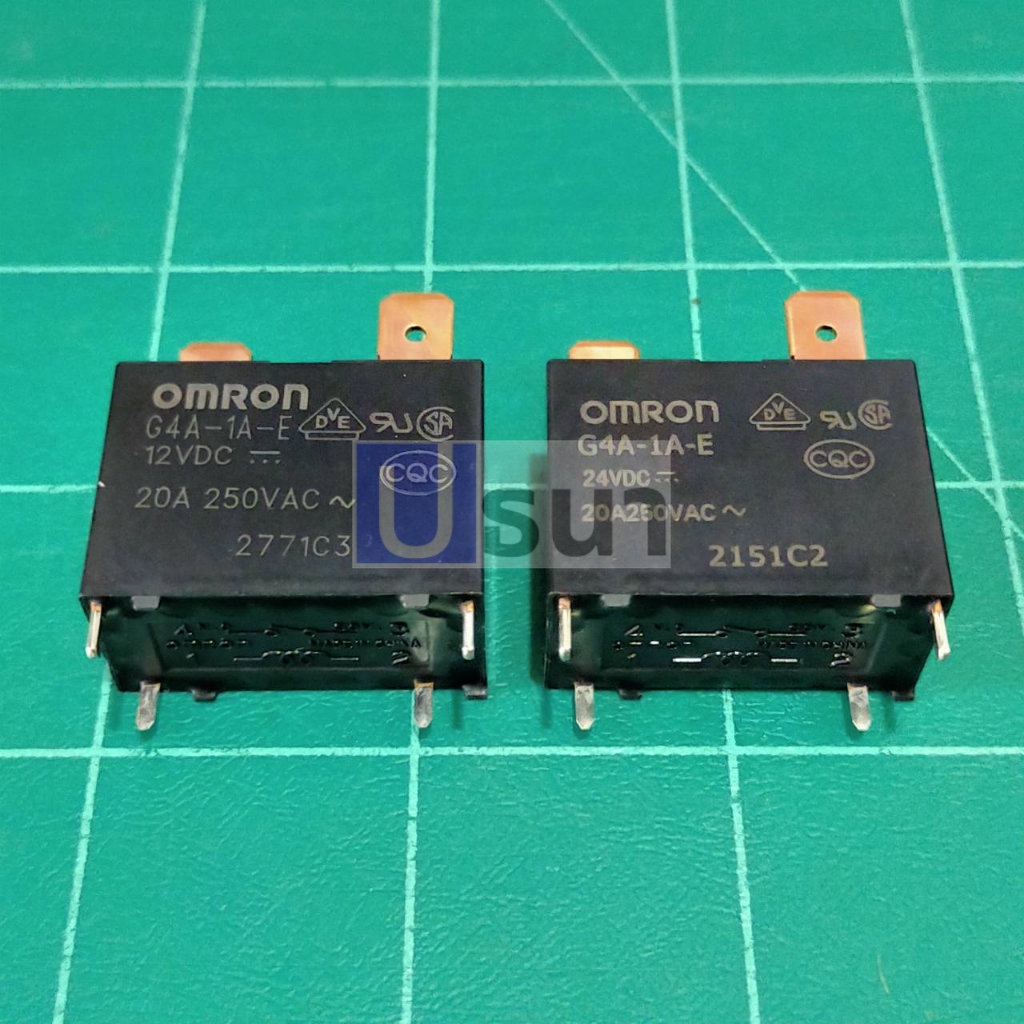 Relay OMRON Plug In Coil 12VDC 24VDC 4P 20A 250VAC **** G4A-1A-E (1 ...