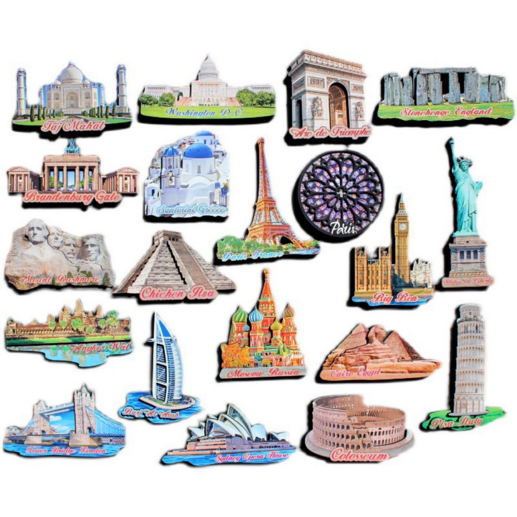 [Magnet] Refrigerator Stickers Countries Around the World | Shopee Malaysia