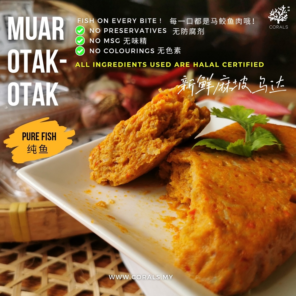 Corals Muar Otak-Otak | Frozen Otak Fish Block - Big | Halal Food ...