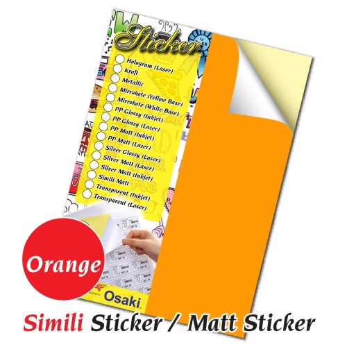 A4 Simili Sticker Colour Sticker | Matte Sticker Paper Label | Sticker ...