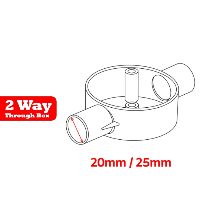 PVC Conduit Pipe Fitting Accessories 20mm 25mm 1 2 3 4 Way Box Tee ...