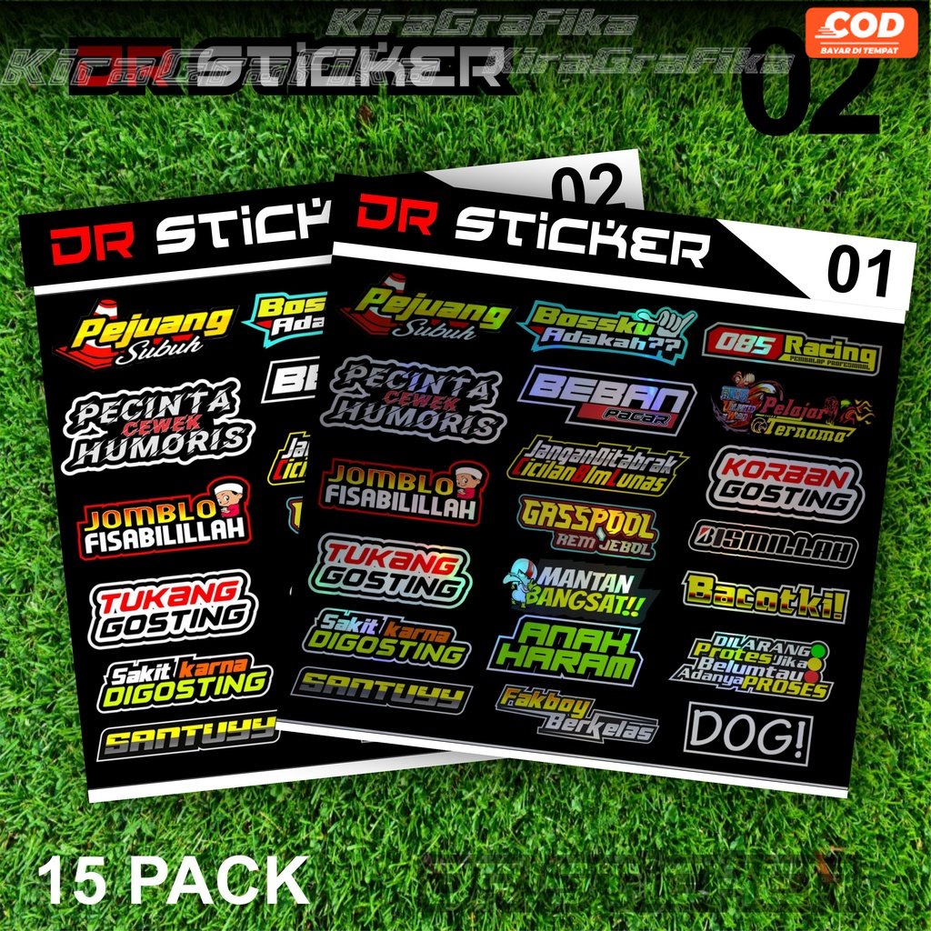 Word Stickers Pack Quantity 20 Sticker Pack Logo, Words Plus Lamination ...