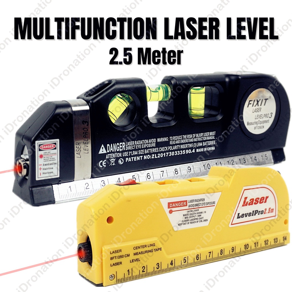 4IN1 Laser Level 8Ft 2.5m Multifunction Horizontal Vertical Cross ...
