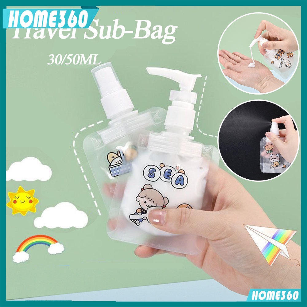 Portable Dispenser Bag Squeeze Cosmetic Container Travel Bag Fluid ...
