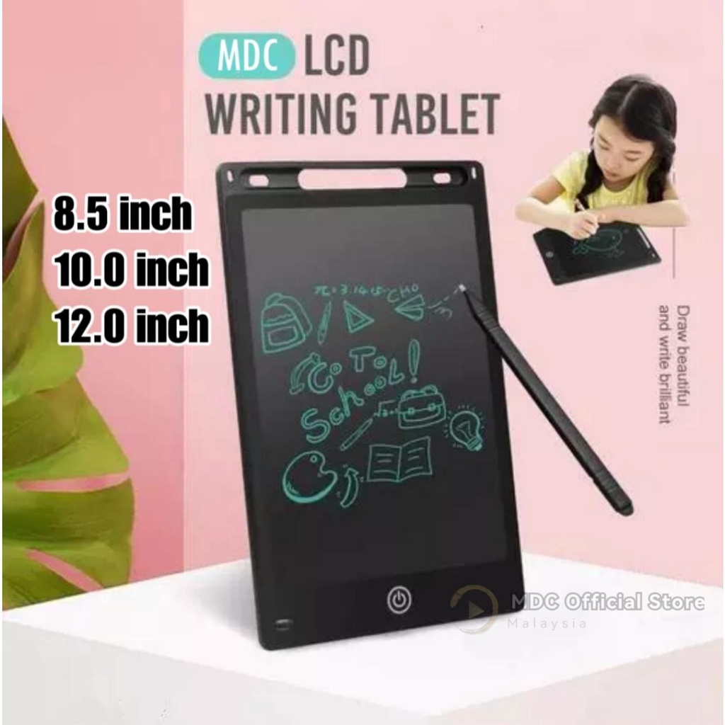 8.5" / 10" /12" inch LCD Writing Tablet Pad Kid Children Drawing Board ...