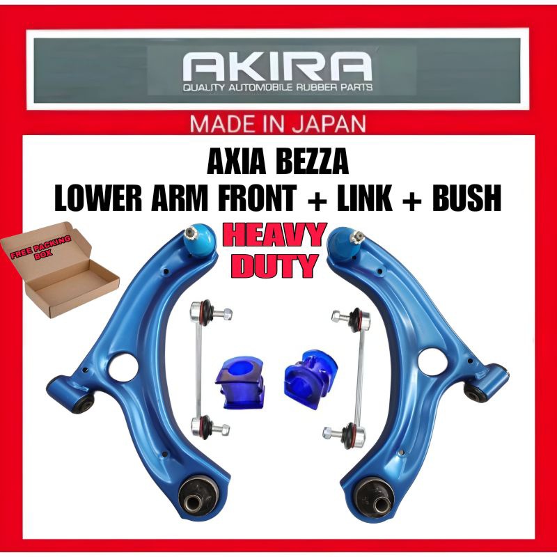 EL AKIRA PERODUA AXIA BEZZA LOWER ARM FRONT HEAVY DUTY + LINK + BUSH ...