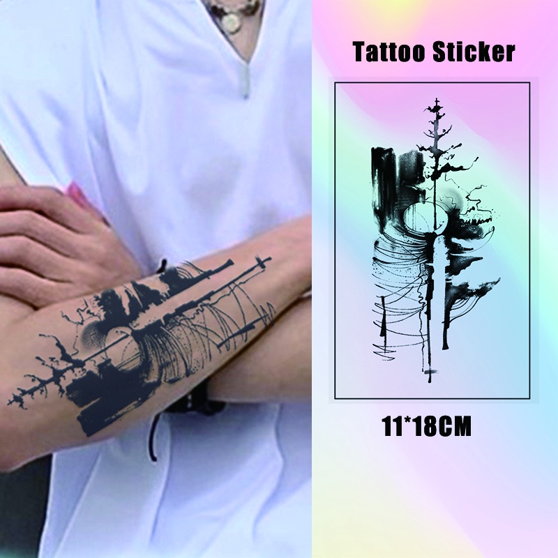 【SUN】Tattoo Sticker Waterproof Long Lasting Minimalist Tattoo Magic ...