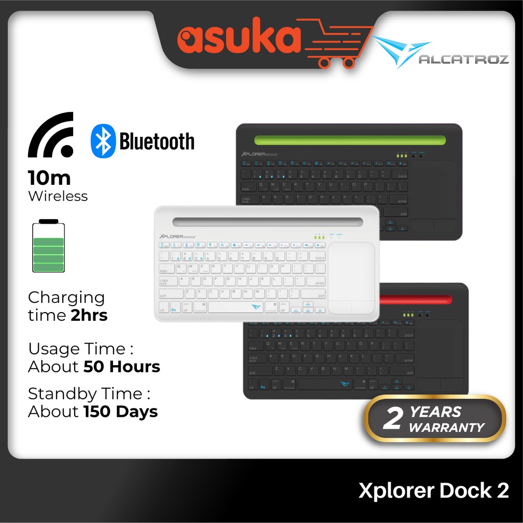 Alcatroz Xplorer Dock 2 Multi-Device Bluetooth Keyboard | Shopee Malaysia