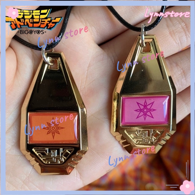 Digimon Adventure Evolution Badge Necklace Pendant Keychain Cartoon ...