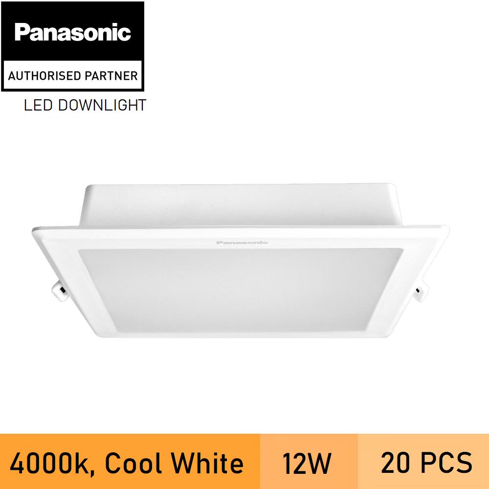 PANASONIC NNV70811WE1M SQUARE LED DOWNLIGHT (12W) COOL WHITE 20 PCS ...