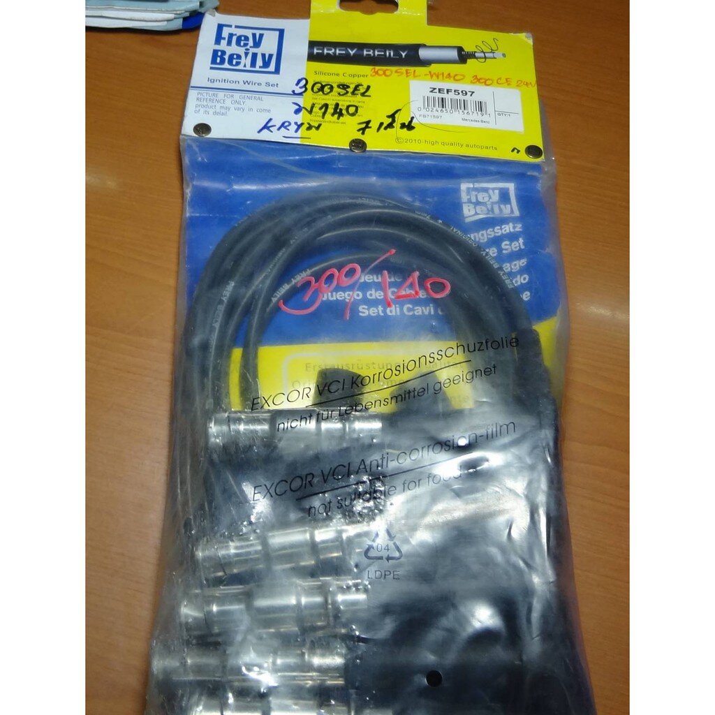 Spark Plug Wire Frey Belly BENZ W140 S300 S320 300SEL 1 Set 7 Wires ...