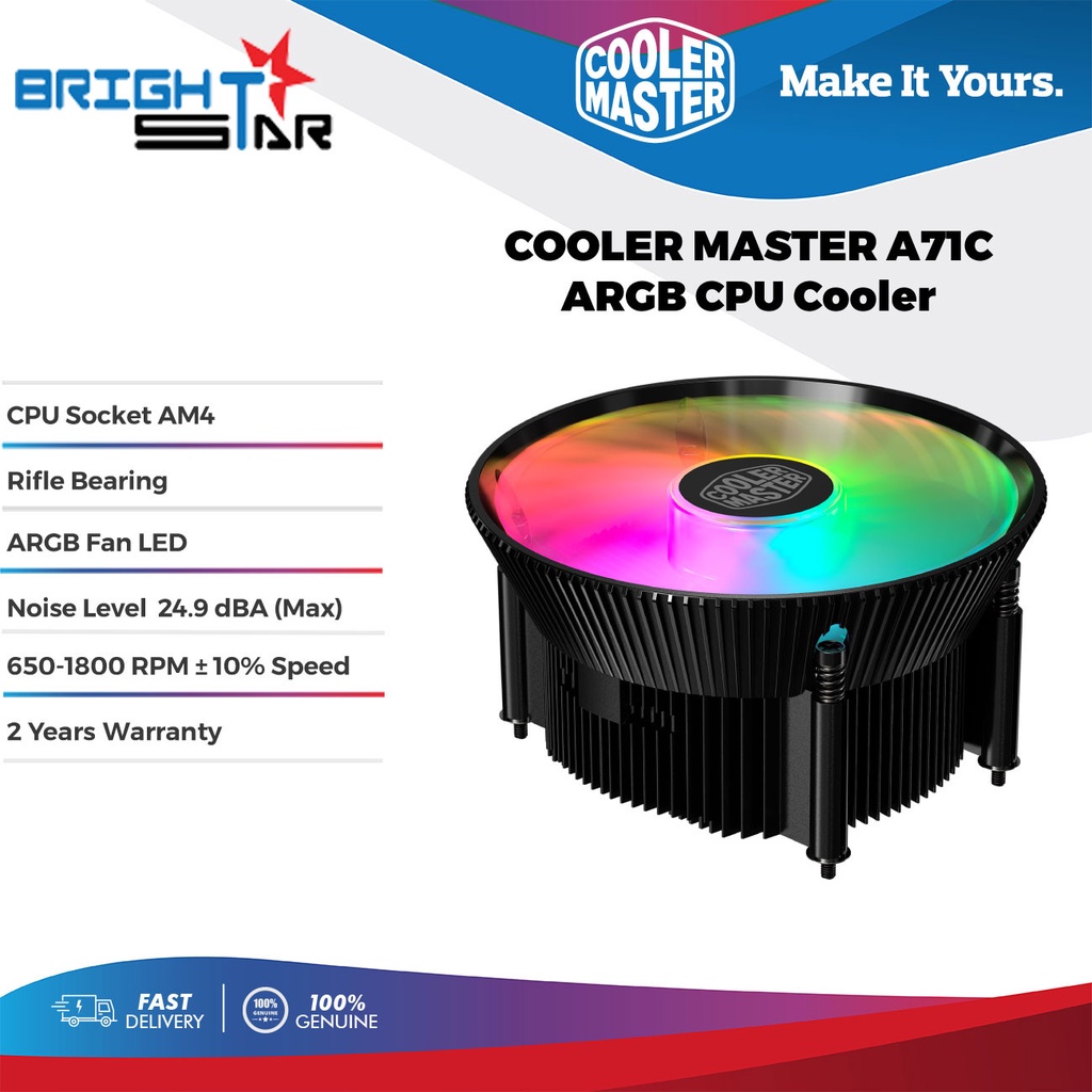 COOLER MASTER A71C ARGB CPU Cooler - RR-A71C-18PA-R1 | Shopee Malaysia