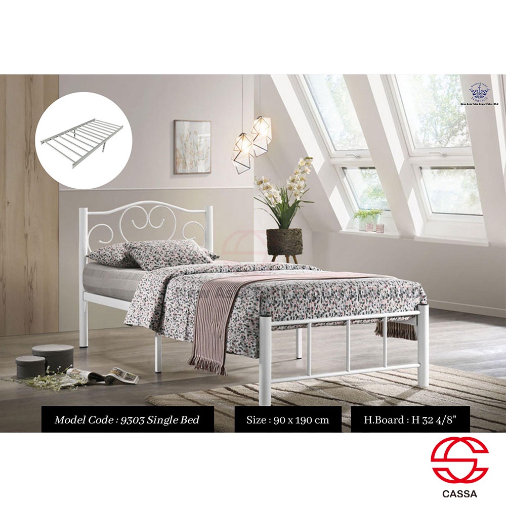 Cassa Single / Super Single Metal Bed Frame Single Bed Bedframe Iron ...