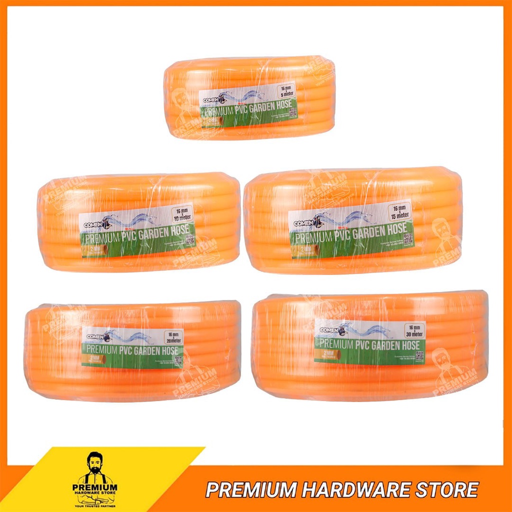 COMEN 2MM Thickness Orange Garden Hose 16MM (5M / 10M / 15M / 20M / 30M ...