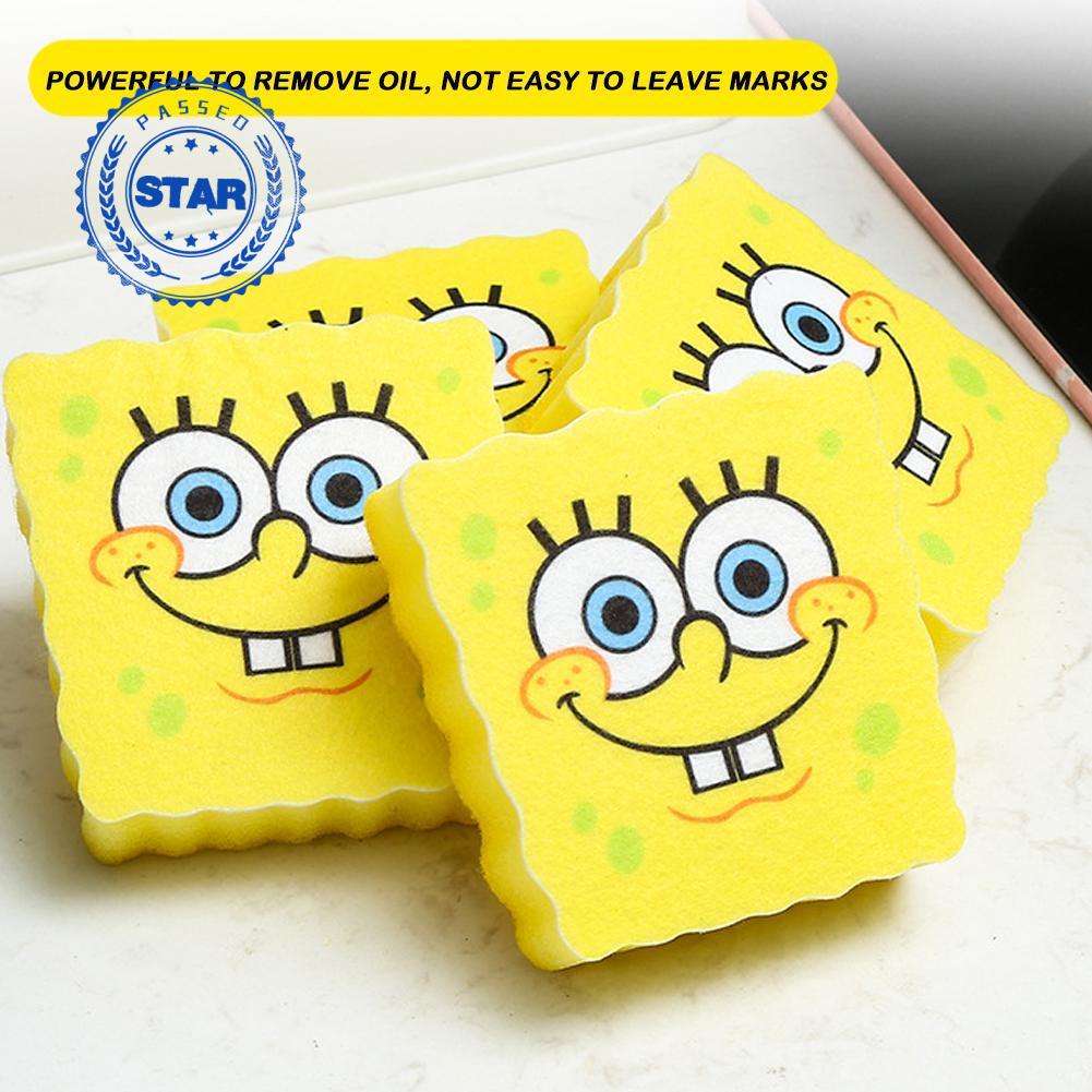 Cute SpongeBob Rich Foaming Dishwashing Cloth Sponges Bowl Brushing ...