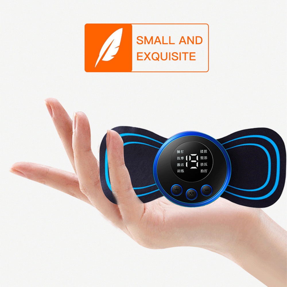 LCD Display EMS Neck Massage Electric Massager Cervical Neck Back Patch ...
