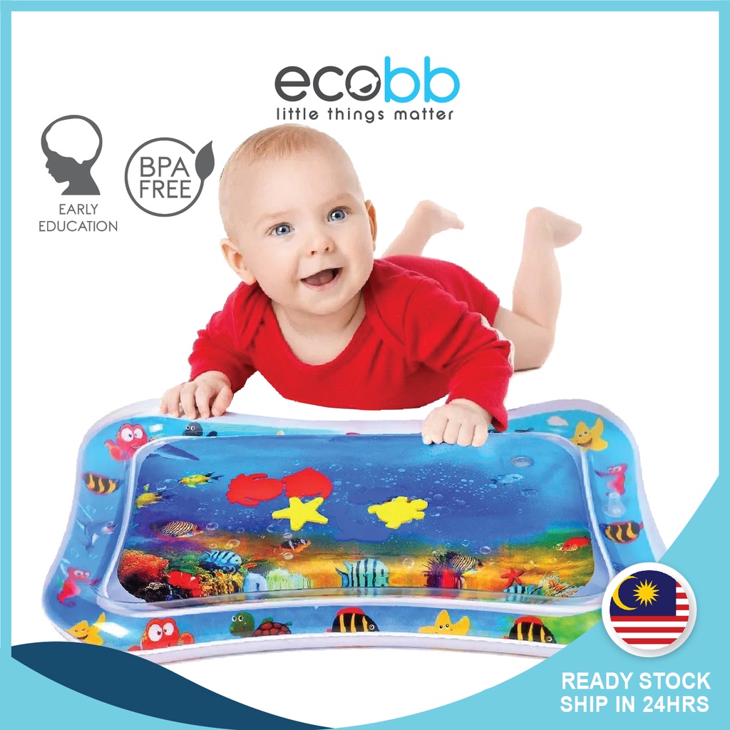 Baby Water Play Mat Kids Toys Inflatable Tummy Time Leak-Proof Water ...