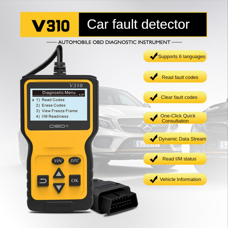 V310 OBD CODE READER OBD2 Universal Car Engine Fault Code Reader ...