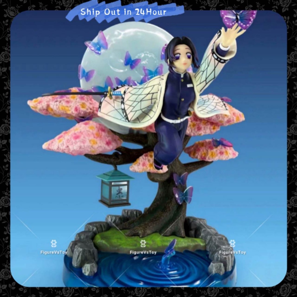 READY STOCK31CM DEMON SLAYER MC SHINOBU KOCHO INSECT HASHIRA COPY RESIN ...