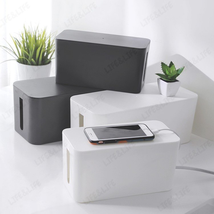 Life&Life Cable Management Storage Box | Minimalist Cable Organizer Box ...