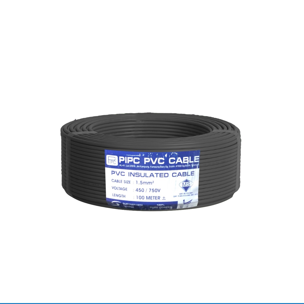 (SIRIM Kabel) PVC Insulated Cable 1.5mm / 2.5mm | Kabel Wayar Elektrik | PIPC | ARUS SMART ...