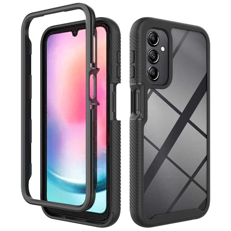 For Samsung Galaxy A24 Full Body Clear Bumper Hybrid Armor Shockproof ...