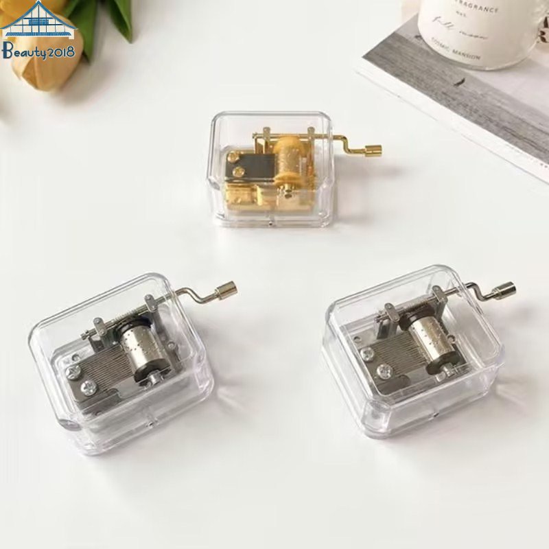 Vintage Transparent Music Box Creative Music Box Valentines Day /Mother ...