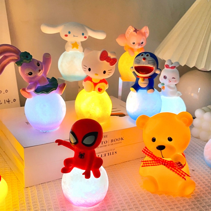 Night Light Anime KT Melody Kuromi LED Light Bedroom Bedside Room ...