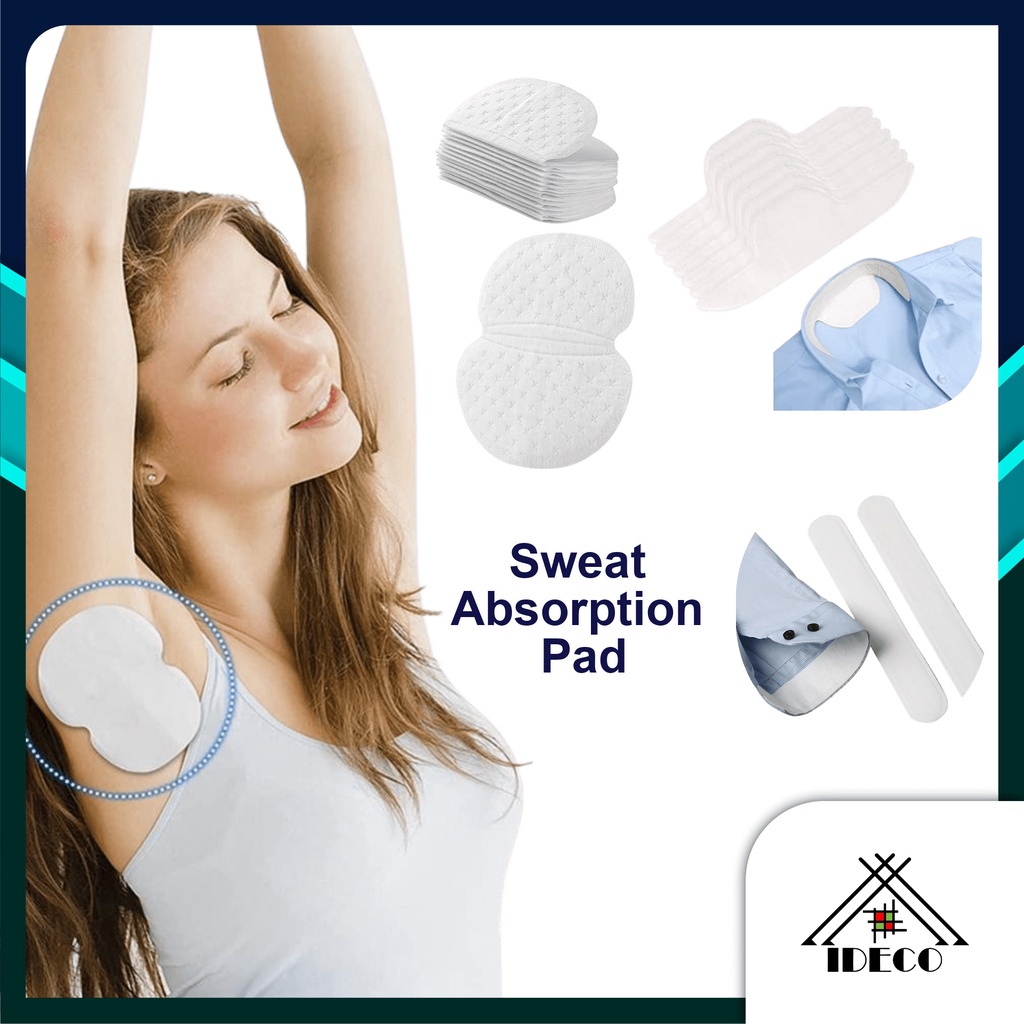 IDECO 10PCS Underarm Sweat Pads Premium Sweat Shield Fight ...
