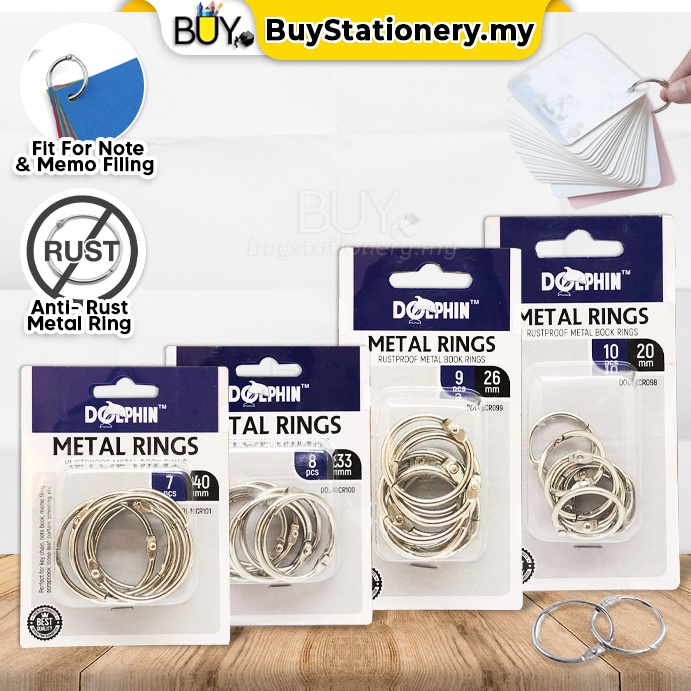 Dolphin Metal Ring File Holder Book Card Ring Paper Holder Document ...