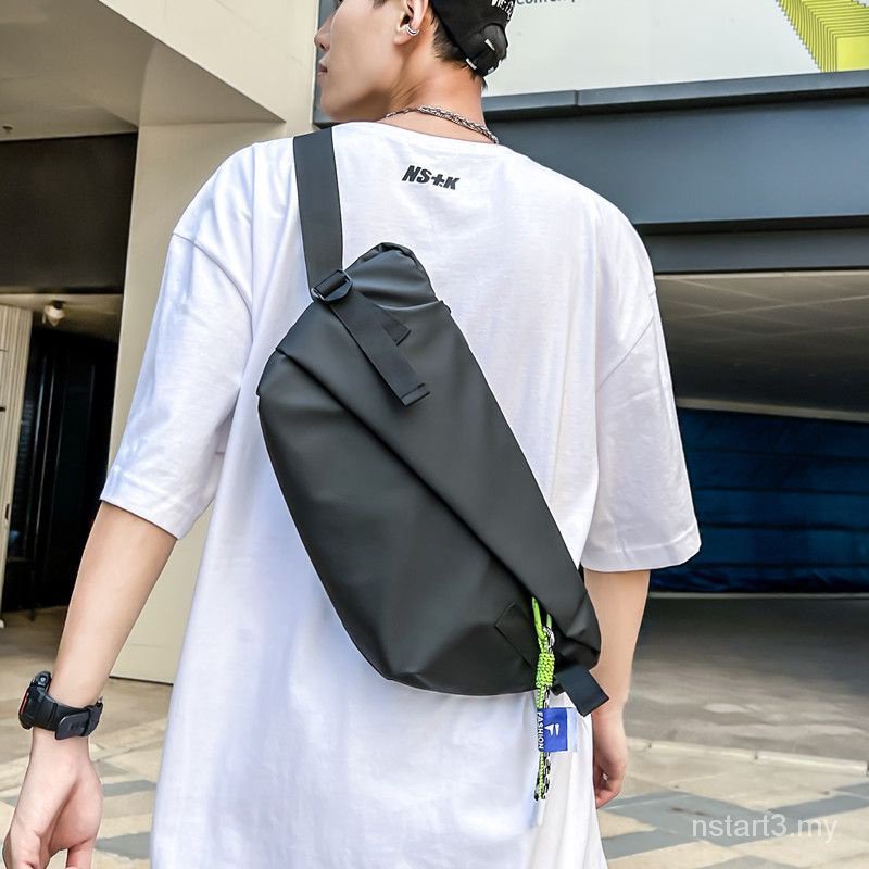 European and American fashion brand men's messenger bag large capacity functional postman bag ...