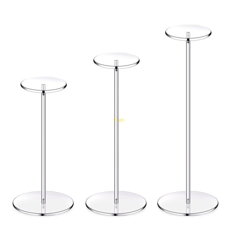 flgo Acrylic Pedestal Display Riser Stands Cap Hat Rack Tabletop Wig ...