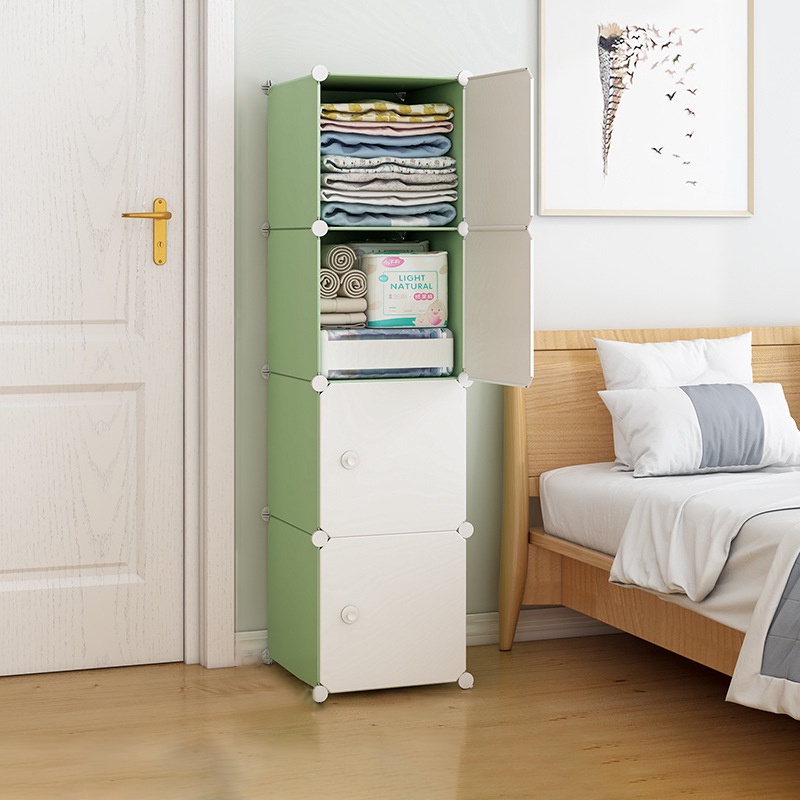 Free Gift~Beauty Green Cabinet 4 Cube Cubes Almari Green White DIY ...