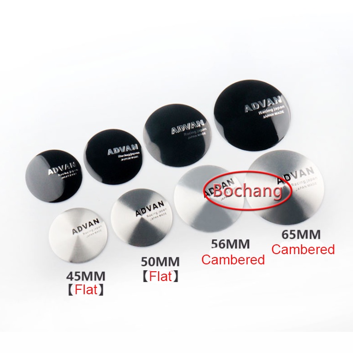 bochang 4pcs 45mm 50mm 56mm 65mm Advan Racing Wheel Center Caps Sticker ...