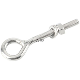 Ready stock 2pcs M4 M5 M6 M8 304 Stainless Steel Sheep Eye screw Bolt Ring Hook with 2pieces ...