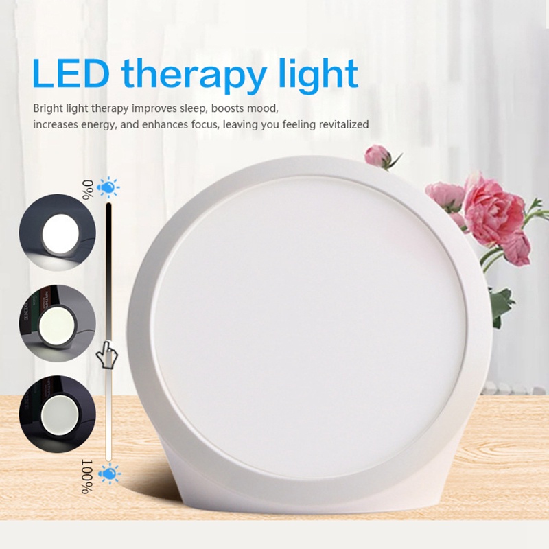 LED SAD Therapy Mood Desk Lamp Touch Timming Stepless Dimming Seasonal ...